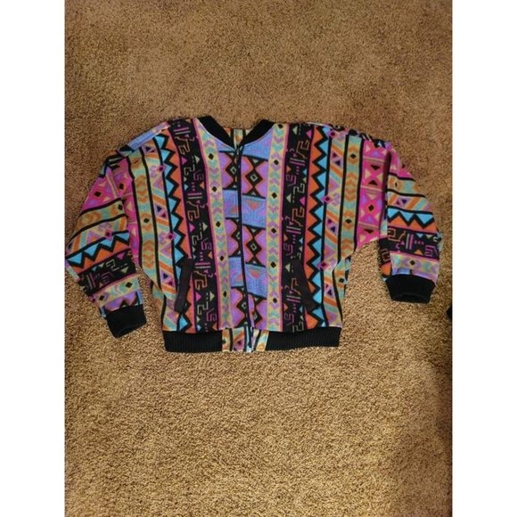 Jackets & Coats | Vintage Fleece 8s Design Abstract | Poshmark